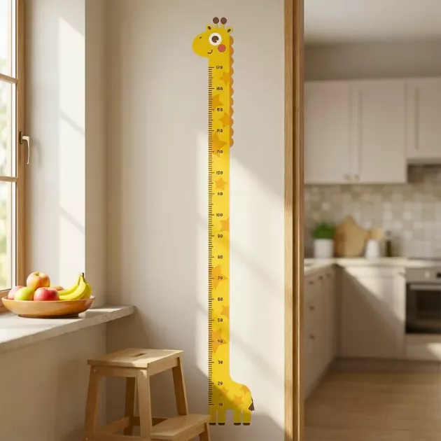 Cute Cartoon Height Ruler Sticker Wall Growth Chart for Kids - Kidzly